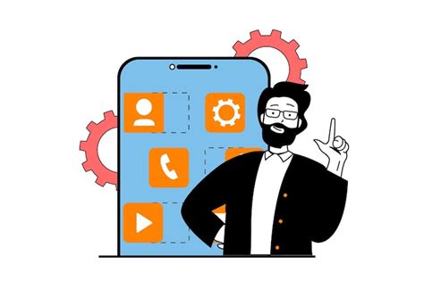 Premium Vector App Development Concept With People Scene In Flat Web