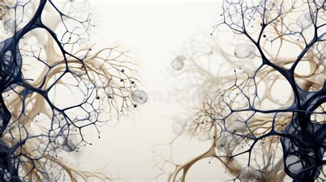 Abstract Conceptual Artwork Depicting Intricate Networks Of Neurons Representing The
