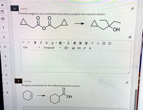 SOLVED: point Provide reagents and conditions that will accomplish the reaction shown: OH 4 * 4 ...