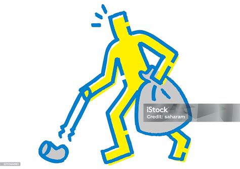 Stick Figure Picking Up Trash Stock Illustration Download Image Now Cleaning Environmental