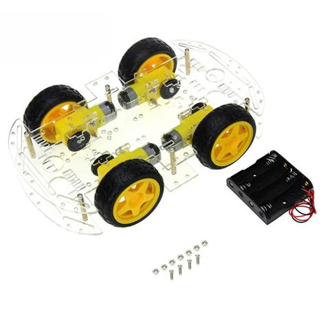 4wd Smart Robot Car Chassis Kits For Arduino With Speed Encoder New
