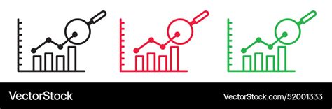 Market Prediction Icon Line Art Royalty Free Vector Image
