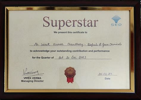 vivek kumar chaudhary on linkedin achievement superstaraward
