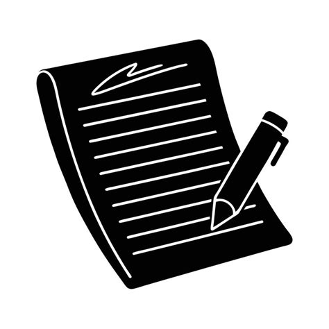 Paper Document With Signature Silhouette For Secure Contract Finalization 56991153 Vector Art At