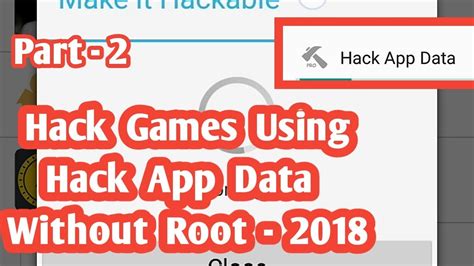 How To Use Hack App Data Without Root 2018 Youtube