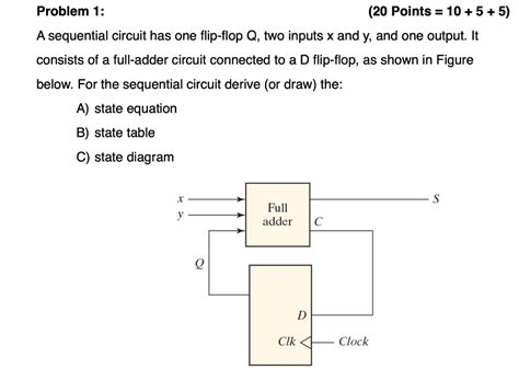 Solved Problem 1 20 Points 10 5 5 A Sequential Circuit Has