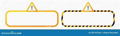 Caution Alert Constriction Frame With Warning Exclamation Stock Illustration Illustration Of