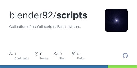 GitHub Blender92 Scripts Collection Of Usefull Scripts Bash Python