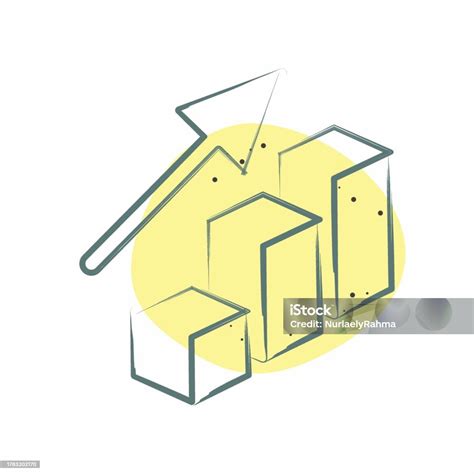 아이콘 막대 차트 3d 시각화 기호와 관련이 있습니다 색상 별점 스타일 심플한 디자인 편집 가능 간단한 일러스트레이션 3차원