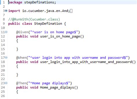 Feature File Showing No Defination Found For Given When Then Issue Cucumber Cucumber
