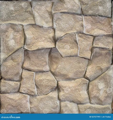 Decorative Stone Wall Seamless Background Stone Texture Stock Image