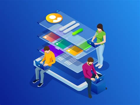 Premium Vector Software Development And Programming Program Code On Laptop Screen Big Data