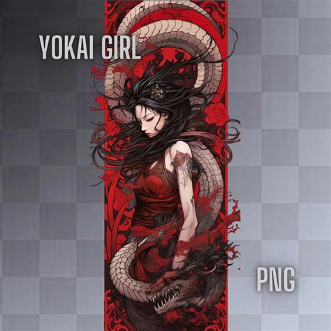 Yokai Girl T Shirt Design Png Digital Download Png Etsy