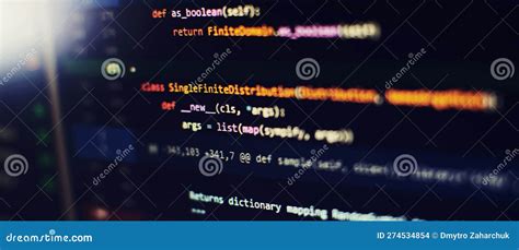 Abstract Computer Script Code Programming Code Screen Of Software