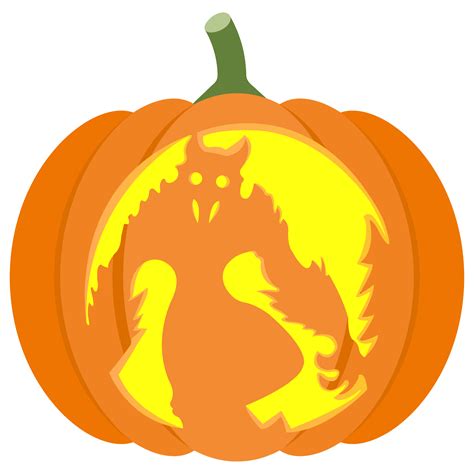 Werewolf Pumpkin Stencil Printable Printable Stencils