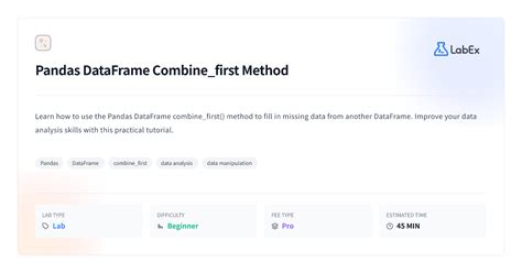 pandas dataframe combine first method labex