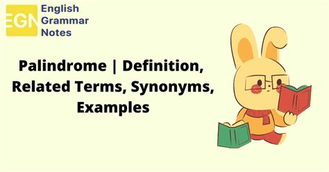 Palindrome Definition Meaning Word Usage Examples English