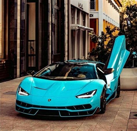 Lamborghini Blue Sports Car