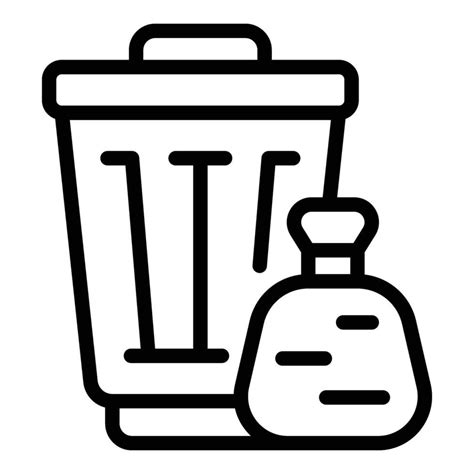 Garbage Bin Icon Outline Vector Clean Dirty Floor 36592919 Vector Art At Vecteezy