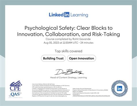 rohit gavande on linkedin certificate of completion