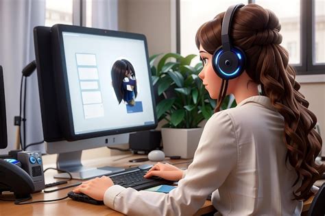 Premium Photo Back View Of Crop Anonymous Female Talking To A Chatbot