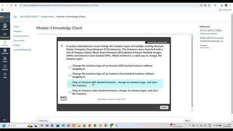 module 4 knowledge check aws academy cloud architecting youtube