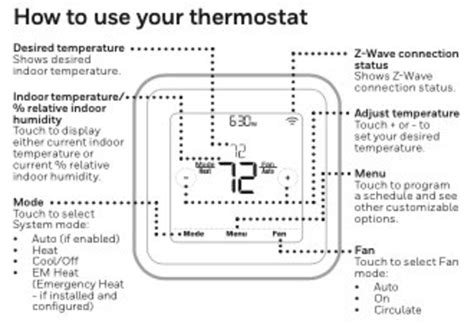 honeywell t6 thermostat user manual and installation guides etsy