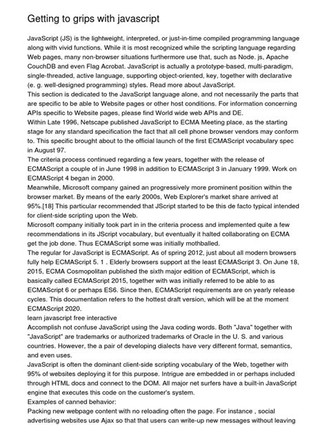 getting started with javascriptmhbrp pdf pdf java script world