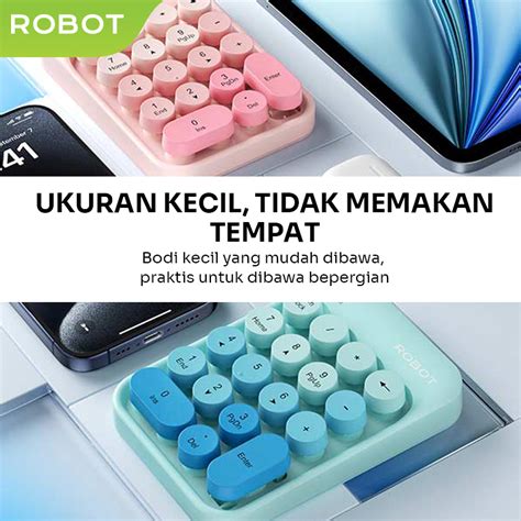 Jual Robot Keyboard Numeric Rk02 Wireless Tanpa Kabel Koneksi 24g