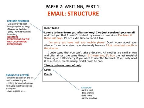 Paper 2 Writing Part 1