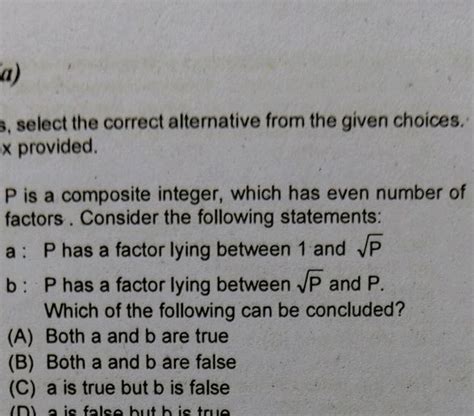 P Is A Composite Integer Which Has An Even Studyx