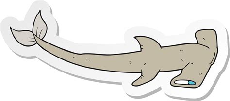 Sticker Of A Cartoon Hammerhead Shark 11532934 Vector Art At Vecteezy