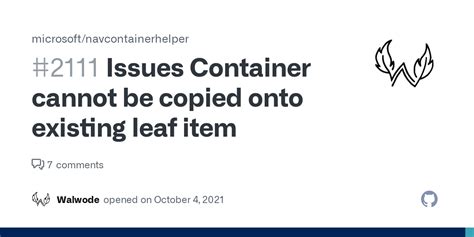Issues Container Cannot Be Copied Onto Existing Leaf Item · Issue 2111 · Microsoft