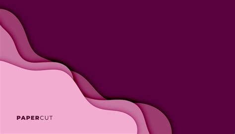 Free Vector Origami Style Papercut Rounded Layout For Modern Backdrop