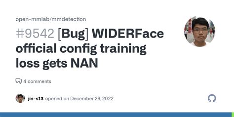 Bug Widerface Official Config Training Loss Gets Nan · Issue 9542 · Open Mmlabmmdetection