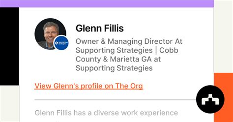 Glenn Fillis Owner And Managing Director At Supporting Strategies