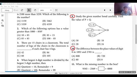 Grade 3 Maths Olympiad Class58 Computation Operation 31st Aug Youtube