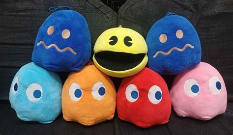 7 Inches Pac Man Blinky Pinky Inky Clyde Scared Ghost 7pcs Pacman