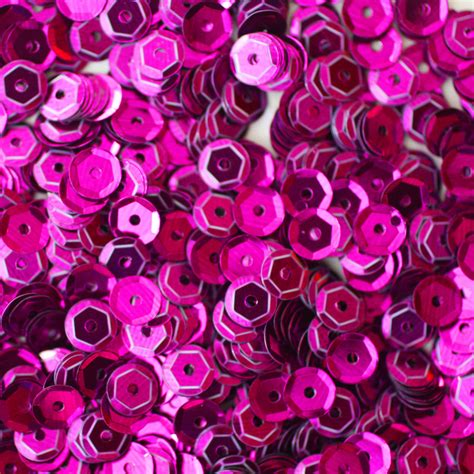 5mm Cup Sequins Fuchsia Pink Metallic Sequinsusa