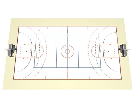 Совмещенная разметка спортивных площадок