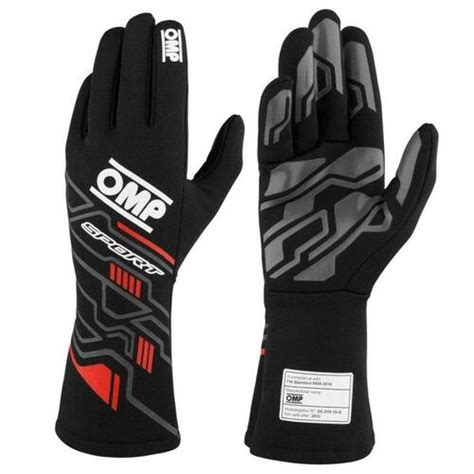 Karting Gloves Omp My2025 Sort Rød Fia 8856 2018 M