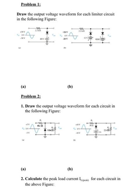 Solved Problem Draw The Output Voltage Waveform For Each Chegg