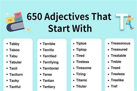 650 Adjectives That Start With T To Boost Your Vocabulary — Rhblog