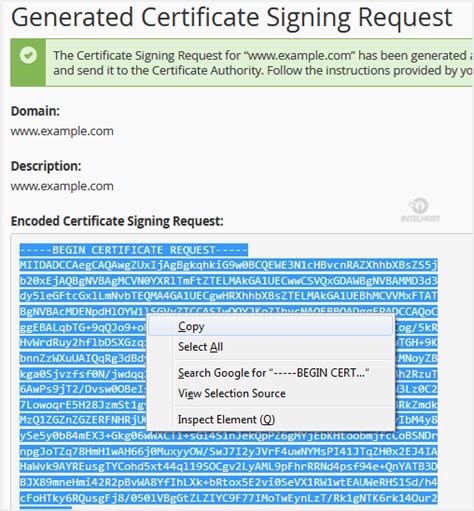 How To Generate A Certificate Signing Request Csr In Cpanel Reselhost