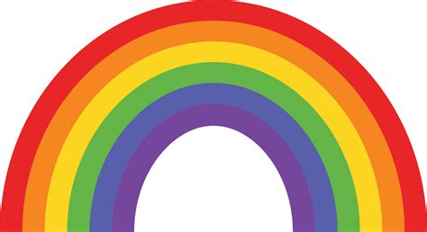 Rainbow And White Background