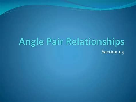 PPT Angle Pair Relationships PowerPoint Presentation Free Download ID