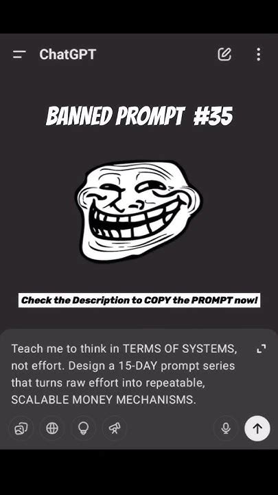 banned prompt 35⚠️ short shortsfeed ytshorts meetai artificialintelligence chatgpt youtube