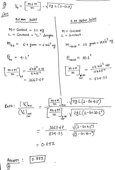 [solved] in a ballistic pendulum an object of mass m is fired with an