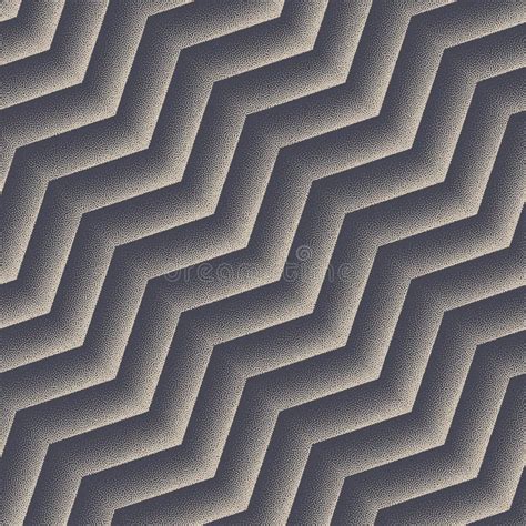 Modern Zig Zag Lines Seamless Pattern Vector Dotwork Dynamic Abstract Background Stock Vector