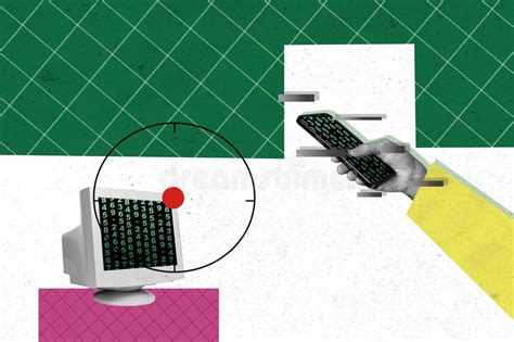 Creative Retro 3d Magazine Collage Image Of Person Arm Have Hackers Blocked Devices Isolated